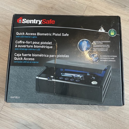 Sentry Safe (QAP1BLX) - Quick Access Biometric Pistol Gun Safe LED ...