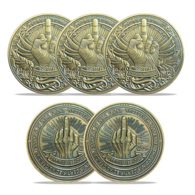 5XOfficial A**hole Middle Finger Coin Funny Novelty Challenge Coin ...