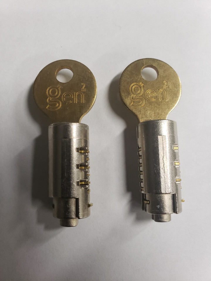 2 - Steelcase Gen 2 FR310 Lock Cores + 2 Keys - File & Desk Locks ...