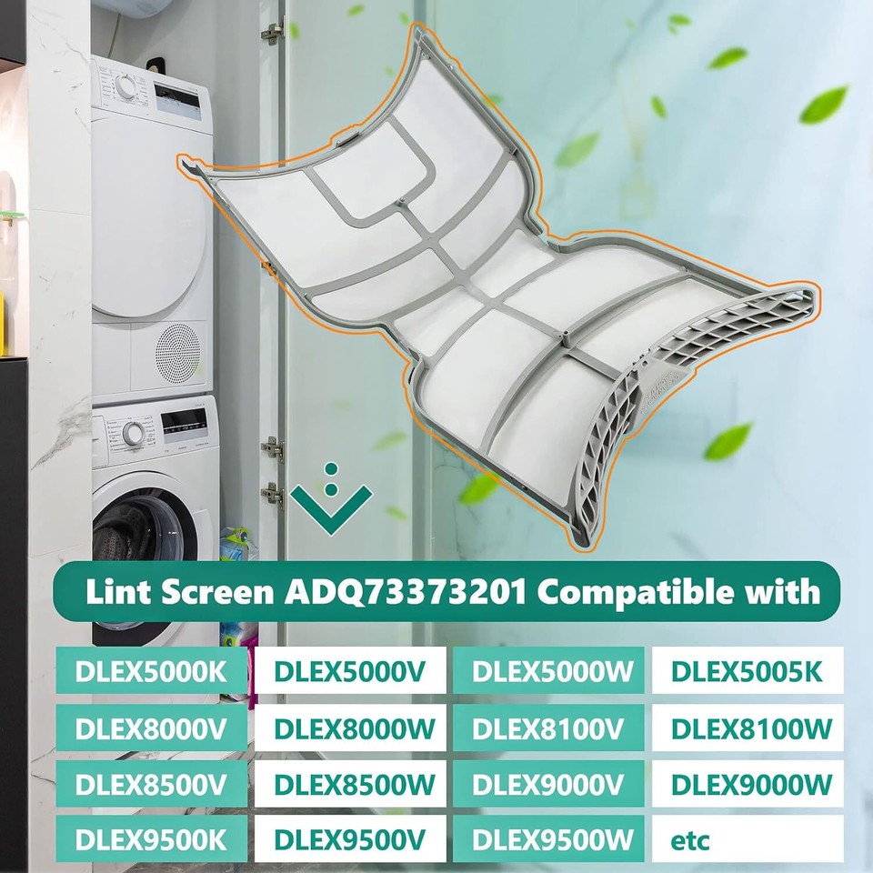 DLEX9000V DLEX8000V DLEX8000W DLGX8001V DLGX5001V Dryer Lint Filter ...