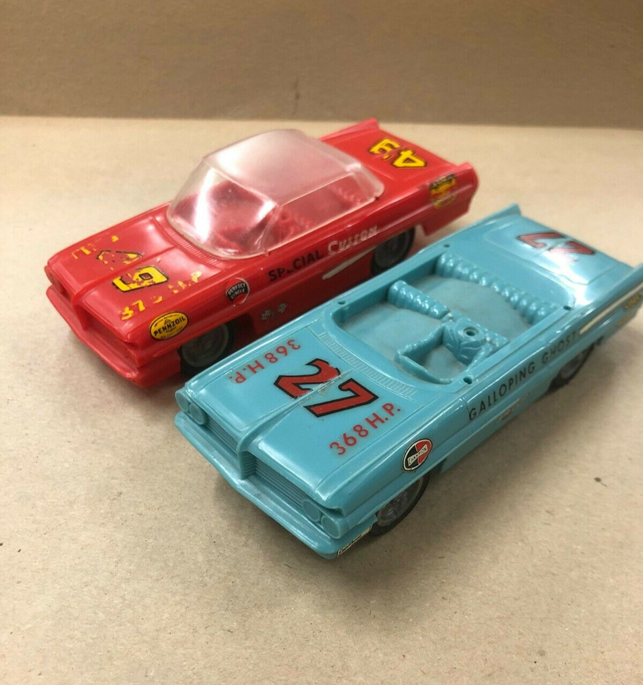 Vintage American Racing Stock Cars and Track 1970's 1/32 Slot Car Road ...
