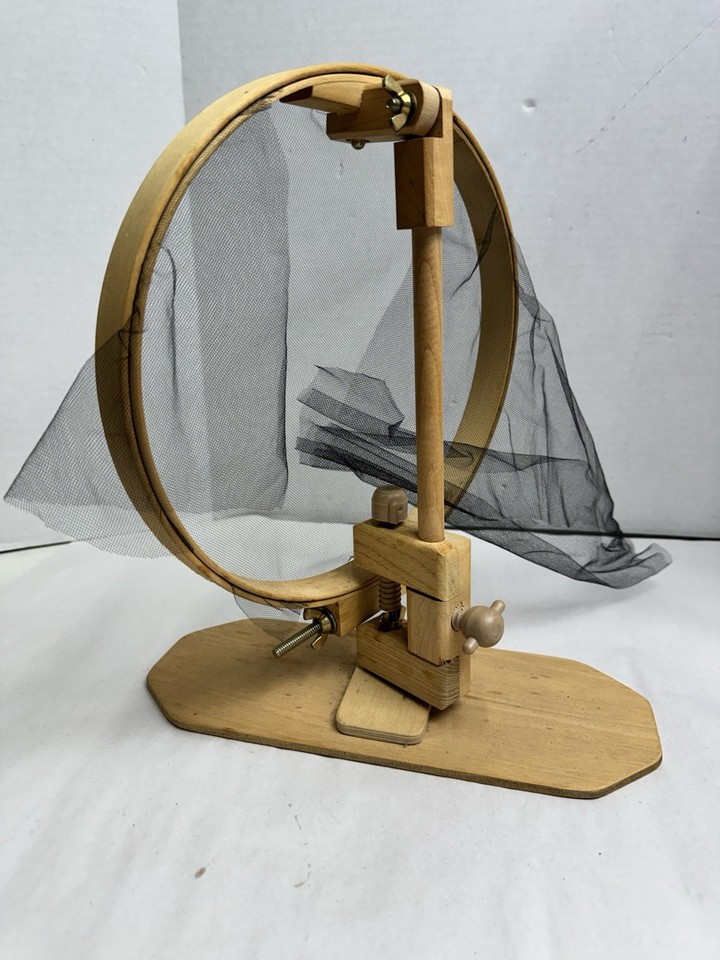 Vintage Wooden Tabletop Embroidery Hoop Stand 10” | eBay