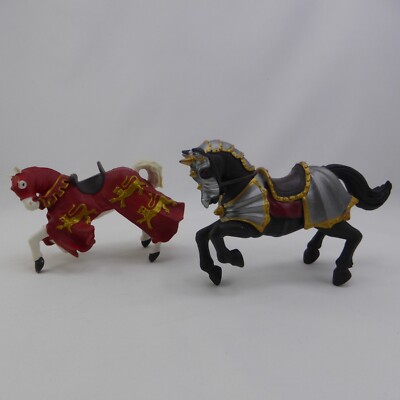 Papo Horse King Richard Red/Gold Lions Medieval Horse ELC Black ...