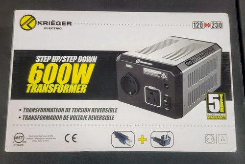 Krieger 600 Watt Voltage Transformer, 120V/230V Step Up Step Down NEW ...