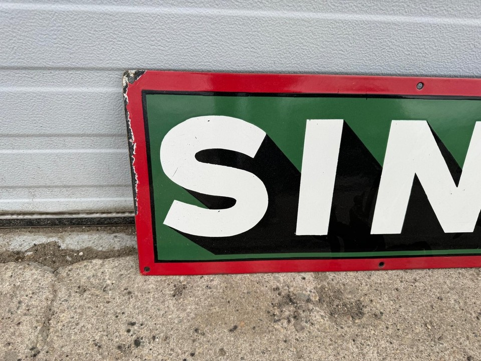 SINCLAIR 60X12 SINGLE SIDED PORCELAIN ENAMEL SIGN | eBay