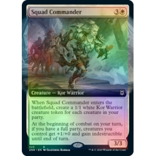 FOIL SQUAD COMMANDER (EXTENDED ART) X4 Zendikar Rising ZNR Magic MTG ...