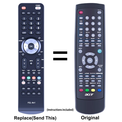 Replacement Remote Control Work For Acer TV AT3203 AT3704 New | eBay