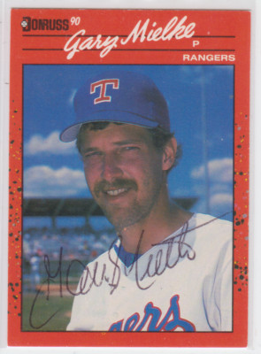 Autographed 1990 Donruss Gary Mielke - Rangers | eBay