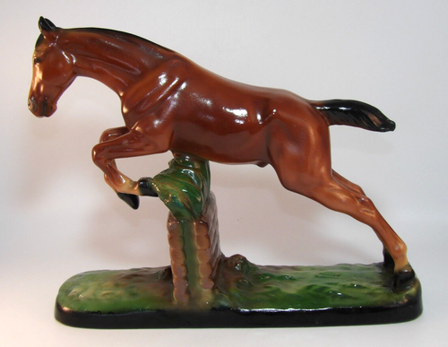 Large 10" High Bay Brown Stallion Horse Jumping Fence Hedge Overall VGC ...