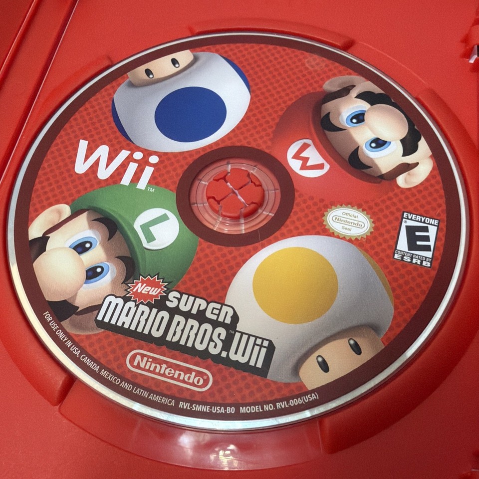 New Super Mario Bros. Wii (Nintendo Wii, 2009) Complete w/ Manual CIB ...