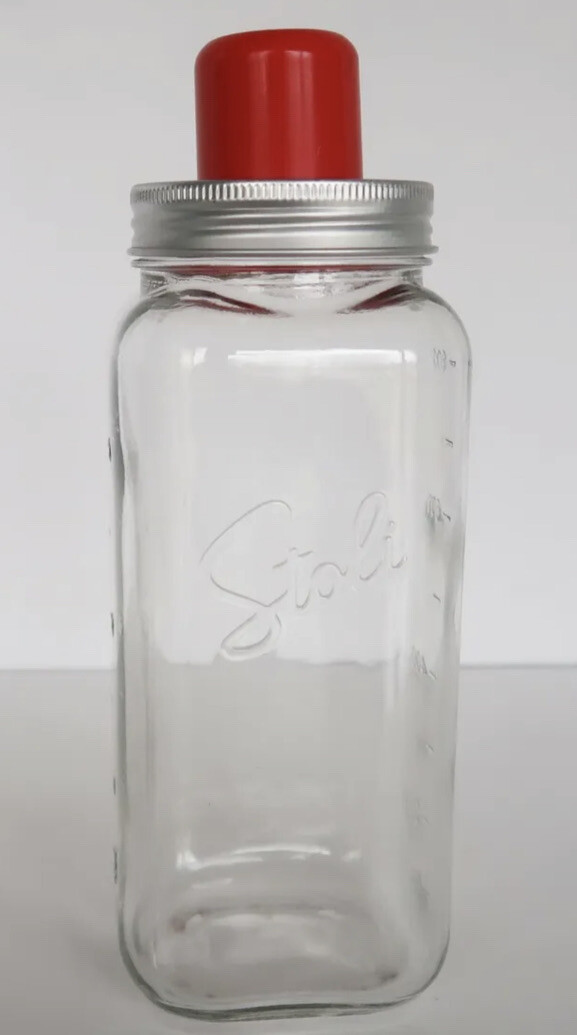 STOLI MASON JAR COCKTAIL SHAKER With Lemon/Lime Strainer Top Cap 9 ...