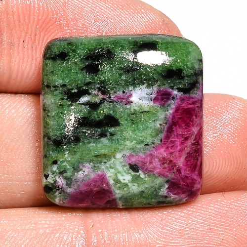 34.00Cts. 100% Natural Ruby Zoisite 22X20X6 MM Radiant Cabochon Loose ...
