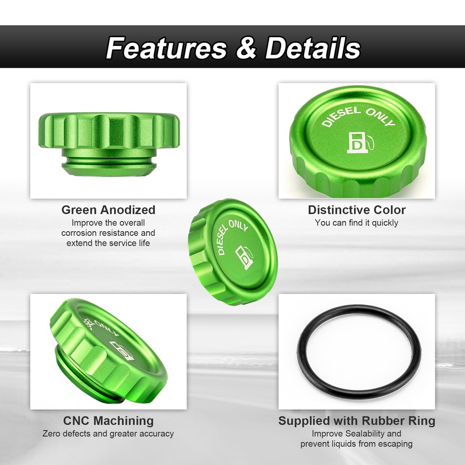 CNC Magnetic Diesel Fuel Cap + O ring For GMC Sierra 1500 3.0L 2020 ...
