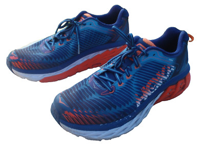HOKA ONE ONE ARAHI BLUE ORANGE WHITE MEN 11.5 EU 46 COPPER FIT BALANCE ...