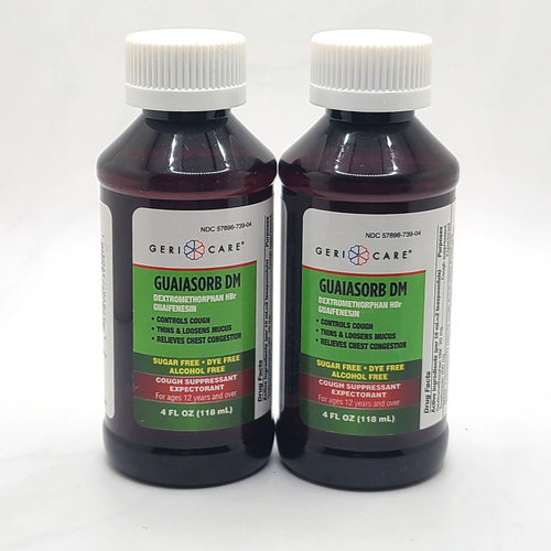2 PACK Gericare Guaiasorb DM Cough Suppressant Expectorant 4oz Per ...