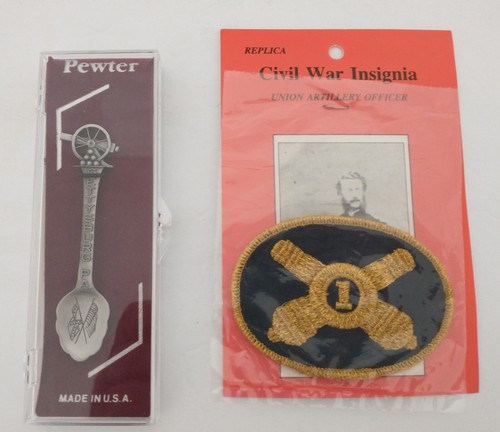 Gettysburg PA Pewter Souvenir Spoon Cannon with Union Artillery Patch ...