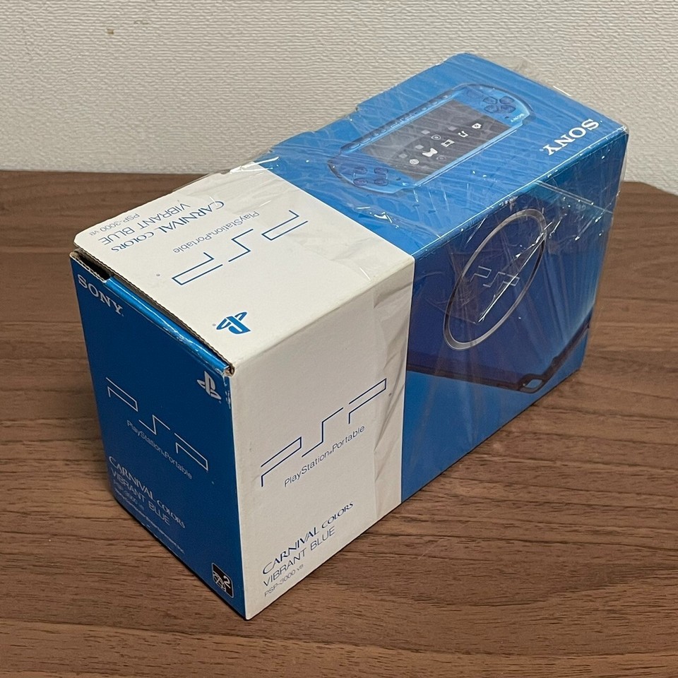 SONY PSP Playstation Portable Vibrant Blue PSP-3000VB Handheld System ...