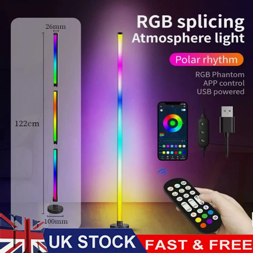 Floor RGB LED Lamp Corner Light Standing Mood Remote Colour Modern ...