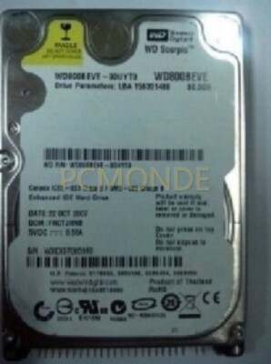 Western Digital 2.5" 160GB 100Mb/s 5400RPM PATA Hard Drive (WD1600BEVE ...