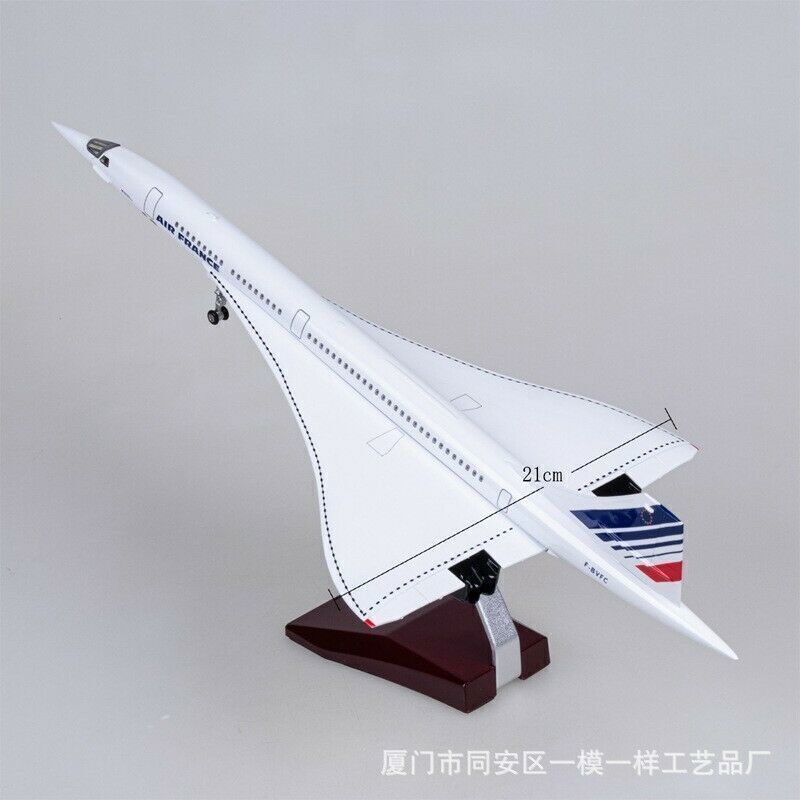 1/125 Air France Concorde Airplane Plane Model Display Toy w/ Sounds ...