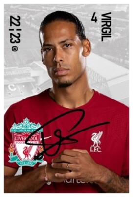 VIRGIL VAN DIJK - LIVERPOOL FC 22/23 - 6x4 Signed Autograph PHOTO Print ...