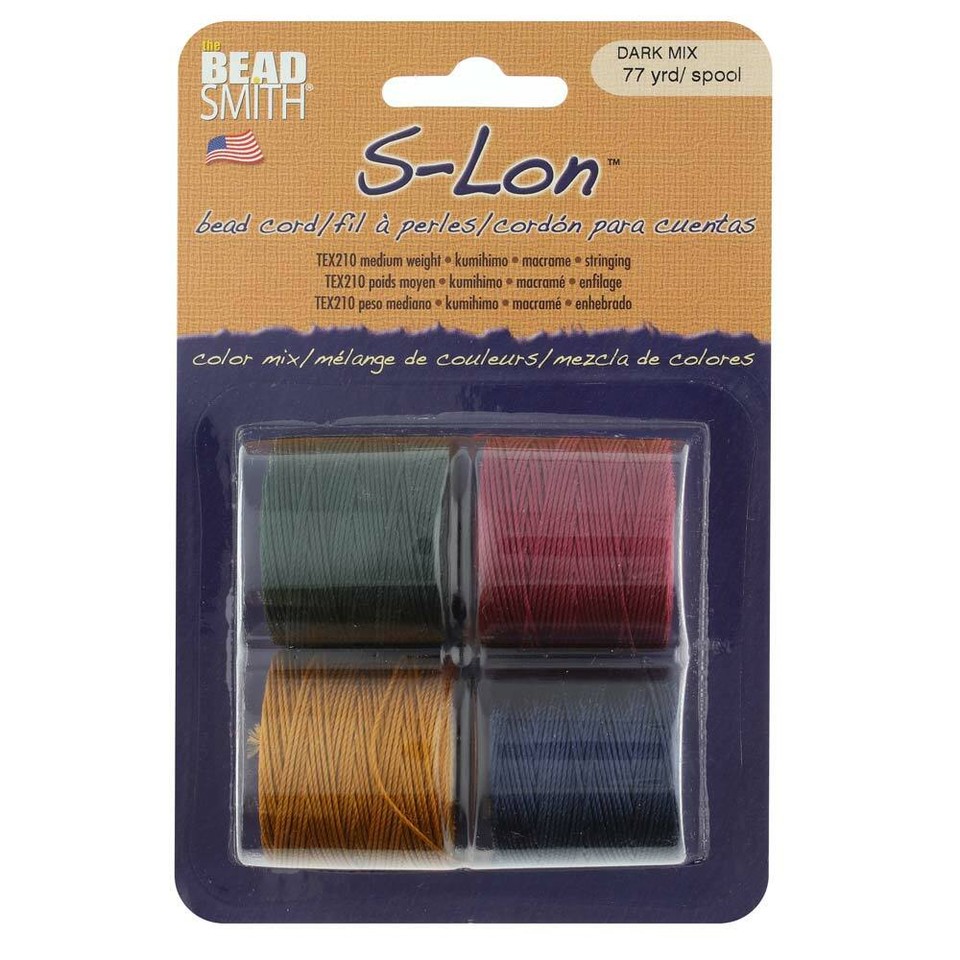 S-Lon Bead Cord Diameter .5mm Dark Mix 28575 (4 spool) | eBay