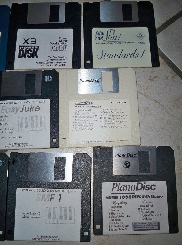 Lot of 14 Piano MF2-DD Floppy Disks: Roland, Korg | eBay