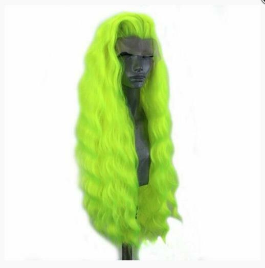 Neon Green Wigs for Women Lime Green Wigs for Women Lace Front Curly ...
