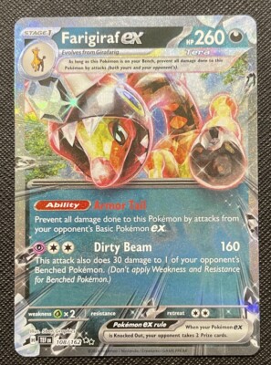Pokémon TCG Temporal Forces Farigiraf EX Double Rare 108/162 | eBay