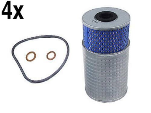 Mercedes 1984-1995 Diesel Engine Oil Filter Kit X4 Hengst W124 W126 ...