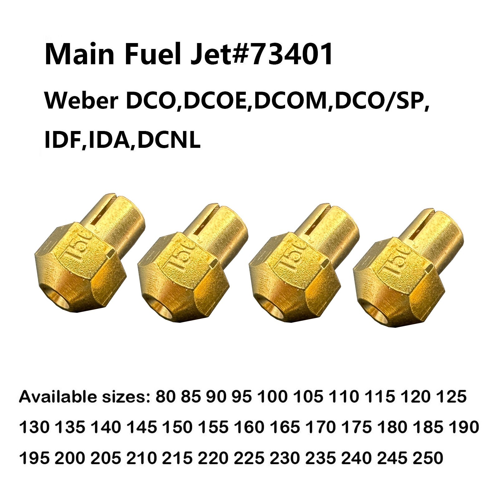 Weber Carburetor Main Jets DCOE DCOM IDF IDA DCNL Available sizes:80 ...