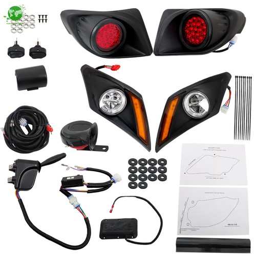 New Fit For Yamaha Drive2 2017+ Golf Cart LED Deluxe Street Legal Set ...