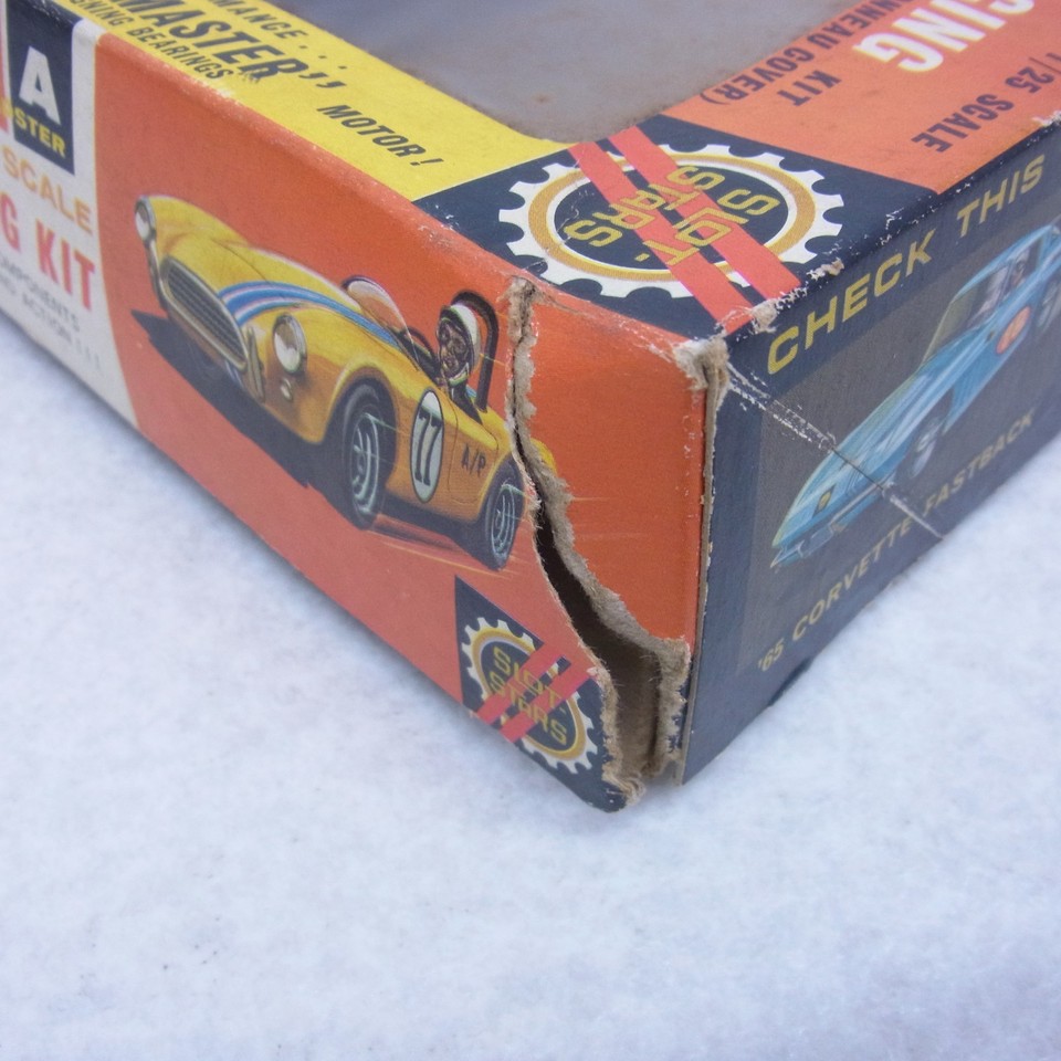 Vintage 1960s AMT 1/25 Cobra Roadster Slot Racing Kit Built w/ Original ...