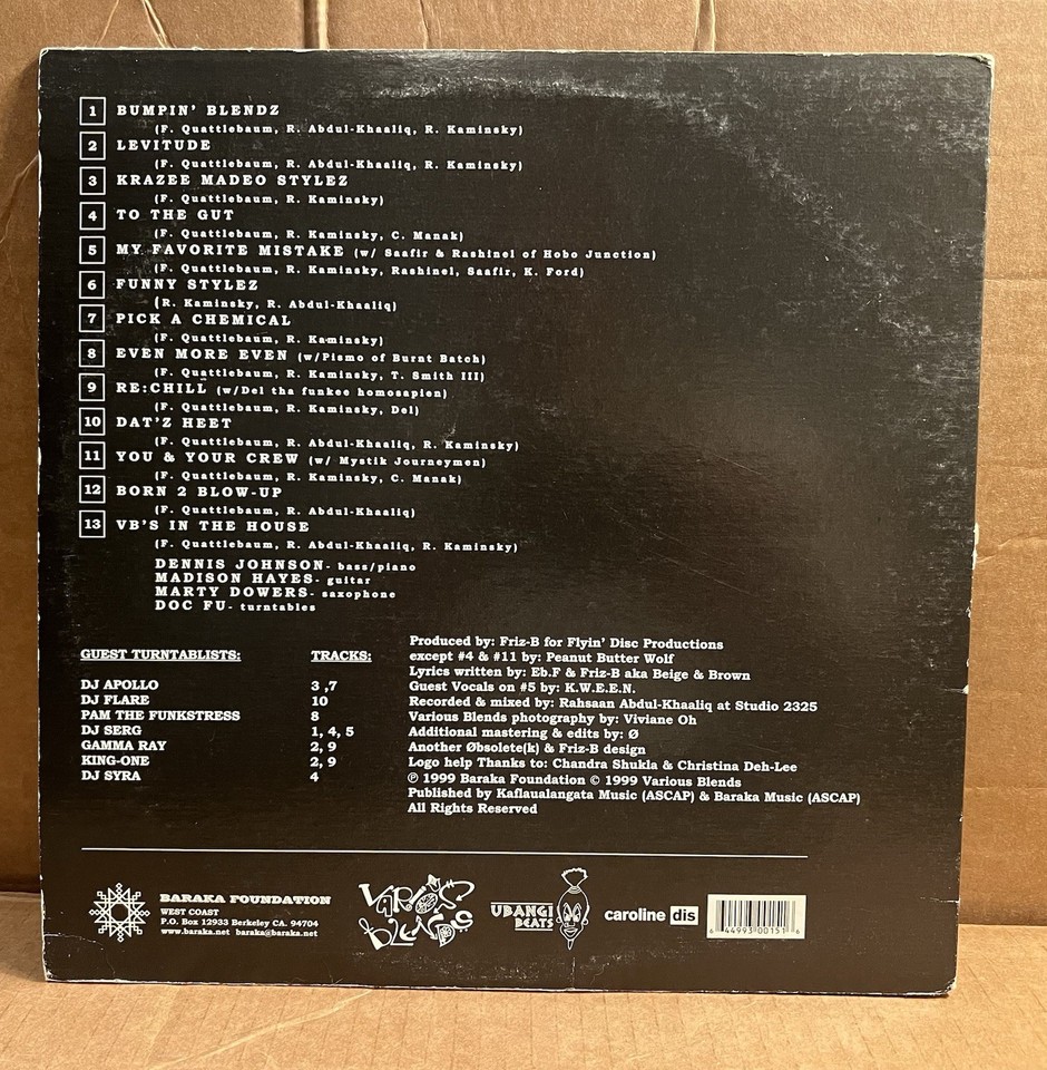 Various Blends-Levitude-Baraka Foundation ‘99 2Lp NM Peanut Butter Wolf ...