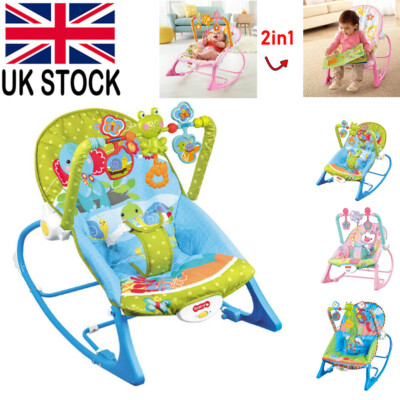 2in1 Electric Baby Bouncer Rocker Vibration Chair Infant Swing Seat ...