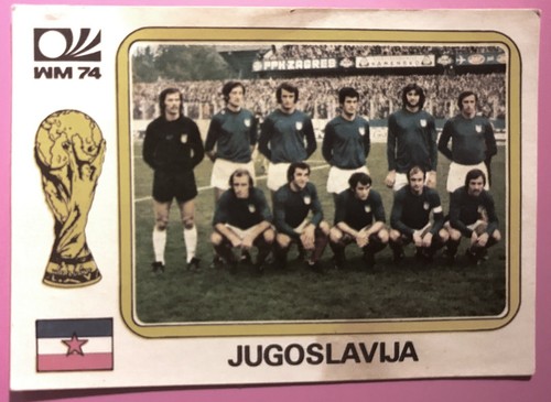 PANINI WORLD CUP MUNCHEN 74' #182 TEAM JUGOSLAVIJA YOUGOSLAVIE ORIGINAL ...