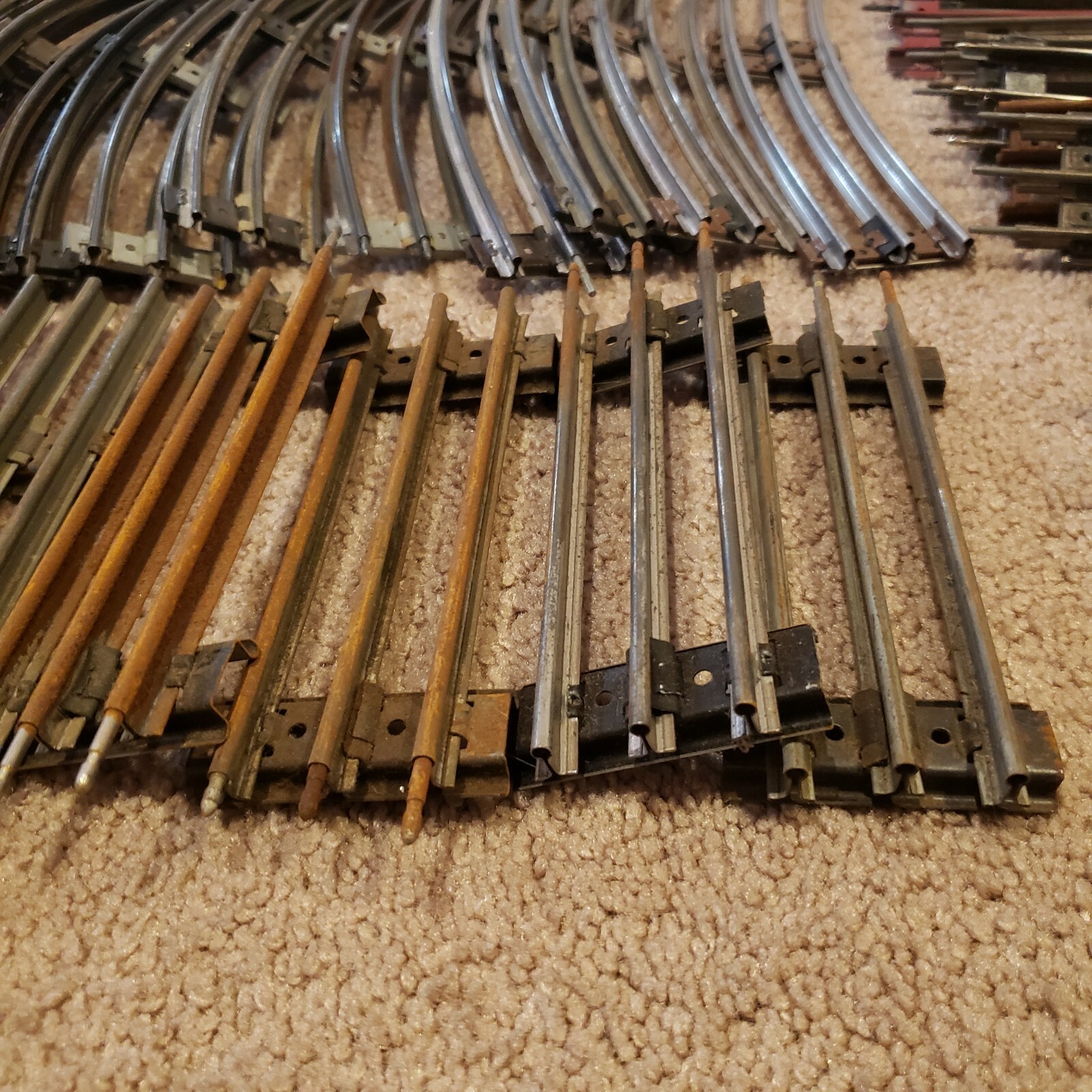 Vtg 32 Piece Lot Lionel Model Railroad Train Track O Gauge 3-Rail ...