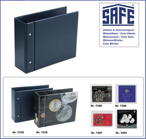 Coin Album Ring Binder Coin Sets Compact SAFE 7378 empty for Coin ...