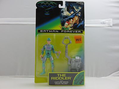 Batman Forever THE RIDDLER Brain Drain Helmet 5" Action Figure NEW 1995 ...