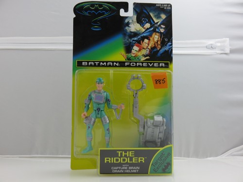 Batman Forever THE RIDDLER Brain Drain Helmet 5" Action Figure NEW 1995 ...