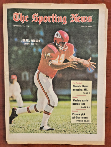 November 11 ,1972-The Sporting News-Kansas City Chiefs -Jerrel Wilson ...