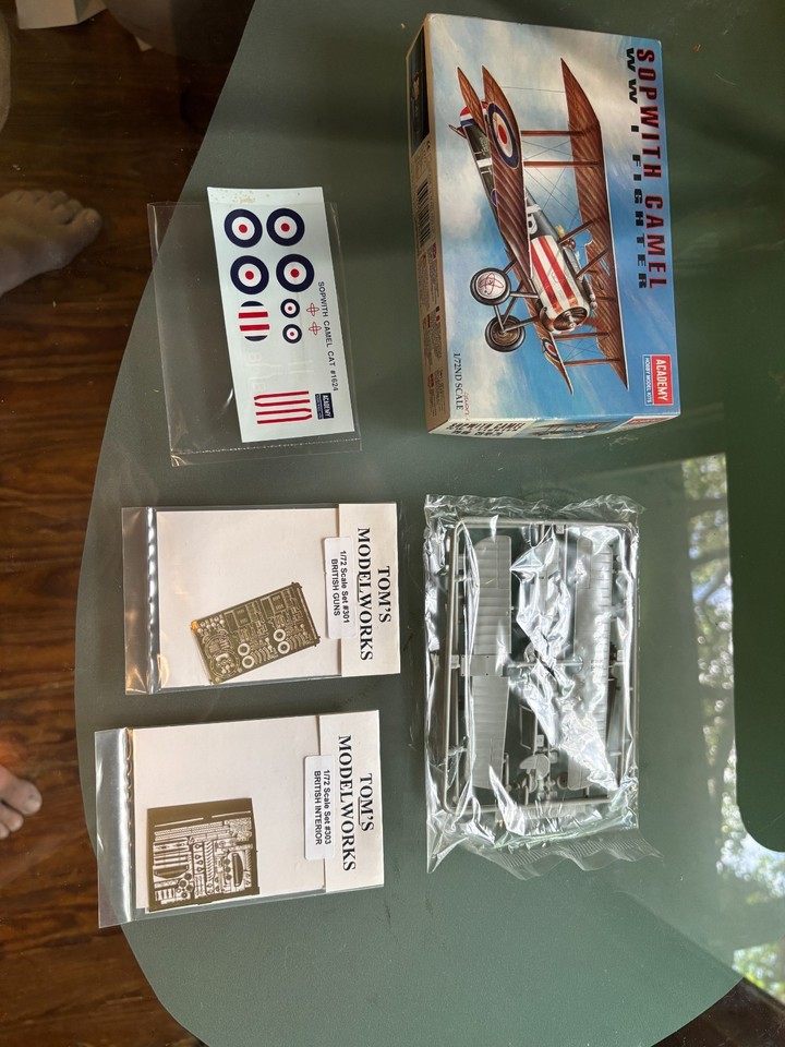 Lot of 4 vintage biplane kits 1:72 Airfix, Academy, MPC, Modelcraft ...