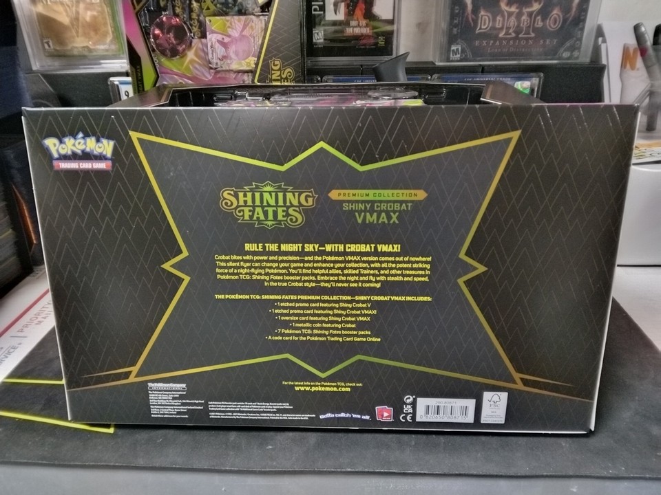 Pokémon Shining Fates Shiny Crobat VMAX Premium Collection Set New ...