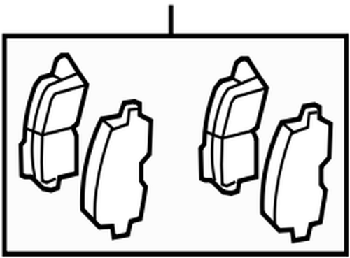 04465-0E010 Toyota Pad kit, disc brake, front 044650E010, New Genuine ...