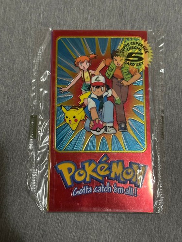 Pokemon Topps Chrome Supersize 5 Card Set Factory Sealed | eBay