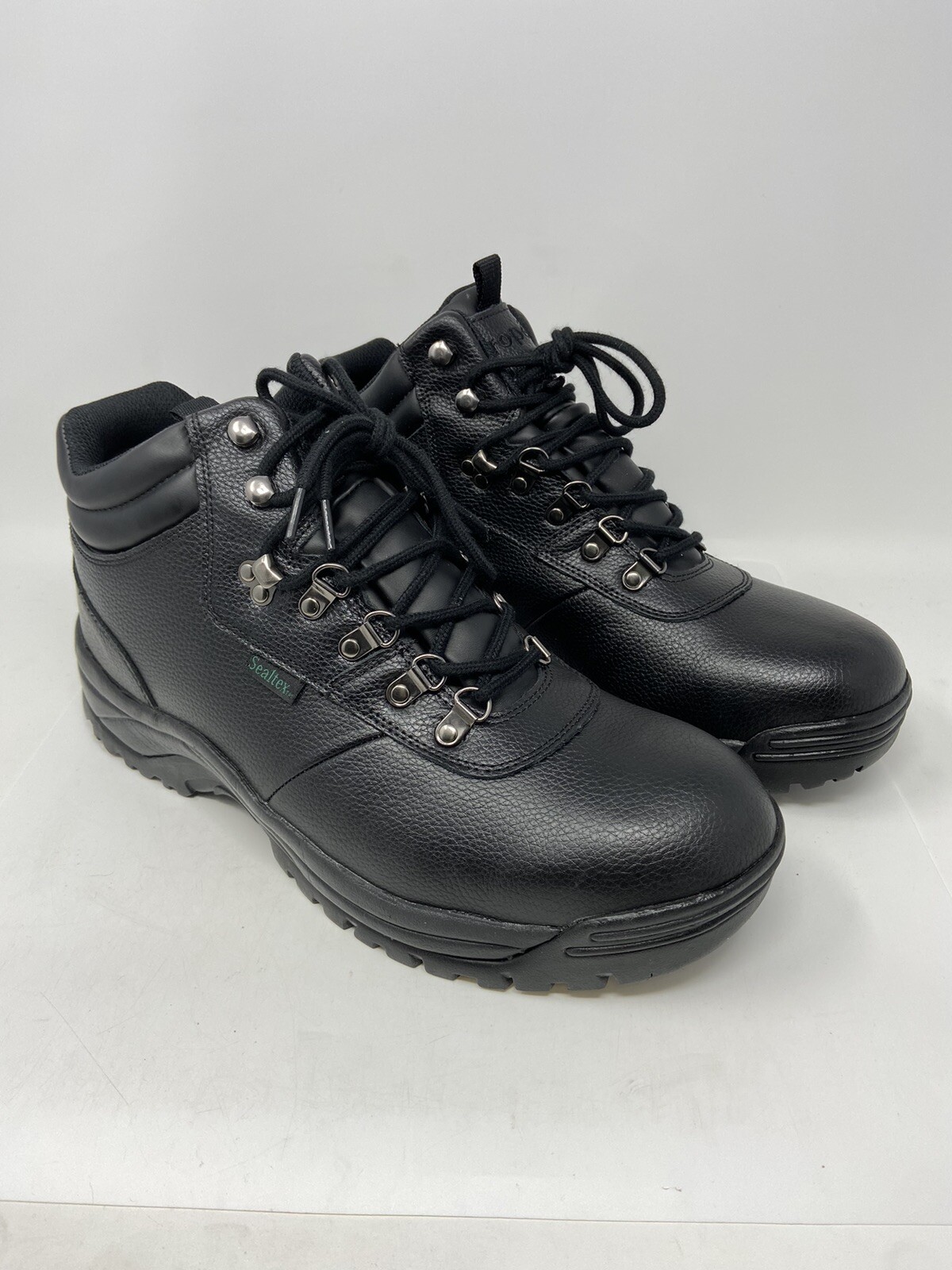 Propet M3188 Black Leather Lace Up Boots Men's Size: 14 W(E) SEE ...