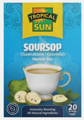 TROPICAL SUN SOURSOP 20 TEA BAGS CAFFEINE FREE NATURAL tea /fresh stock ...
