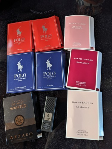 Lot of 9 Men & WOMEN Ralph Lauren .04oz EDP Cologne & Perfume Sample ...