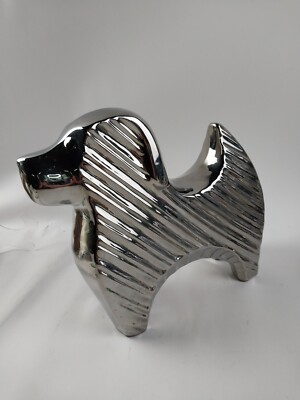 Dog Chrome Color CERAMIC MCM Dog 10in X 10in Doggie In The Window ...