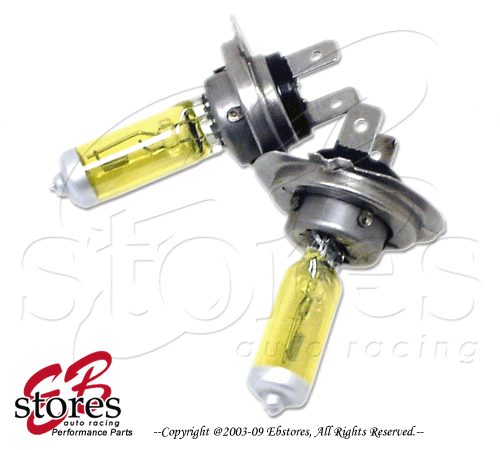 Golden Yellow 1pair 12V 100w H7 Xenon Gas HID High Beam Light Bulbs ...